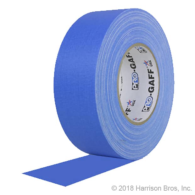 Pro Gaff Gaffers Tape Electric Blue 2 in x 55 yd roll Free | Reverb