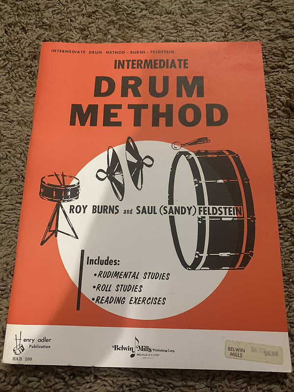 Vintage Intermediate Drum Method Book By Roy Burns and Saul | Reverb