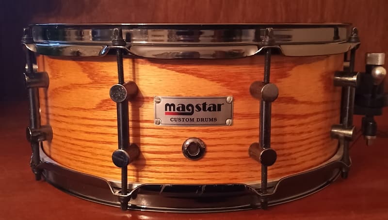 Magstar Custom 5x14 Oak Snare Drum Reviewed in Modern Drummer | Reverb