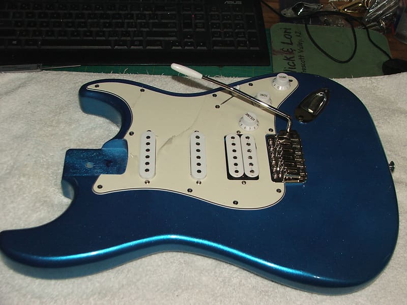 Blue Metallic Loaded Strat Style Body...never used | Reverb