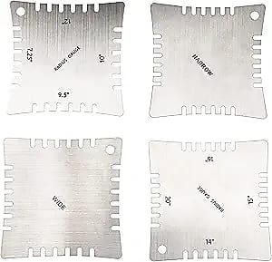 4Pcs Stainless Steel Guitar Notched Radius Gauge Fingerboard | Reverb