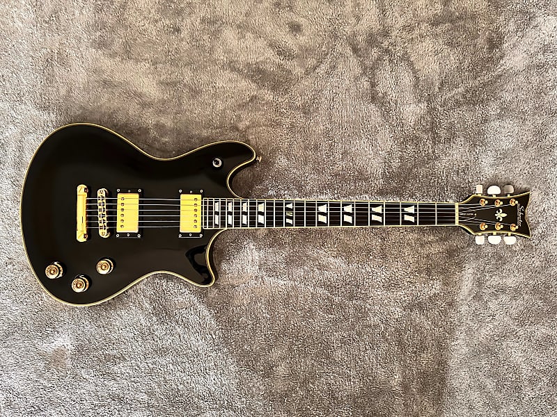 Schecter Tempest Custom - Black/Gold | Reverb