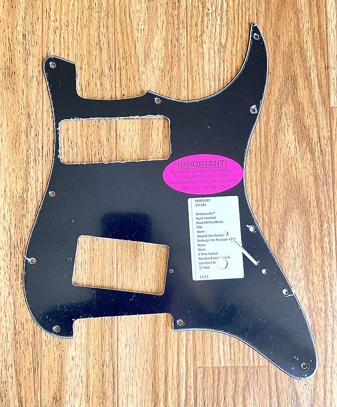 Warmoth Pickguard 3 ply Black p90/Humbucker | Reverb
