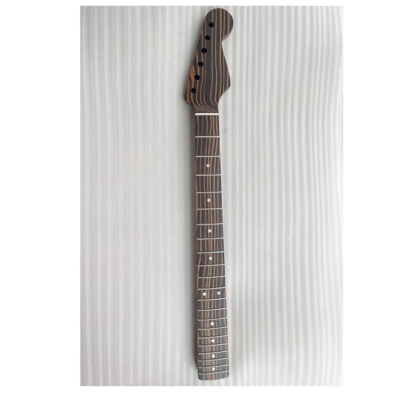 Zebra Wood Strat Style Guitar Neck | Reverb