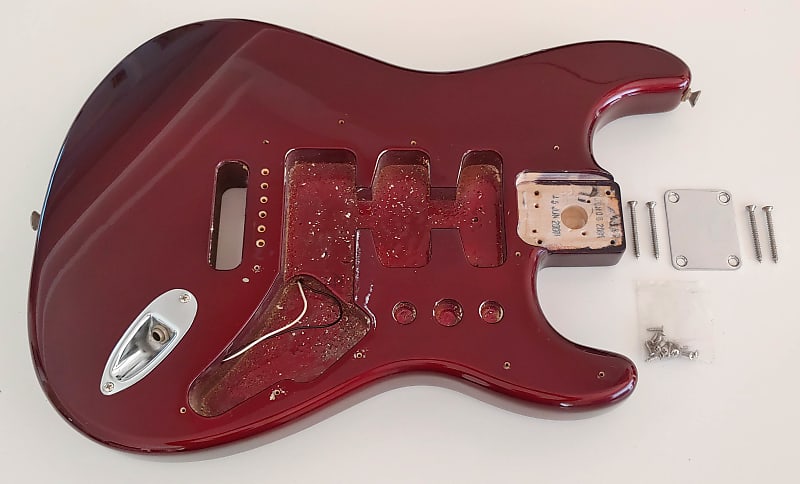 Beautiful Wine Red Fender Standard MIM Stratocaster Body | Reverb