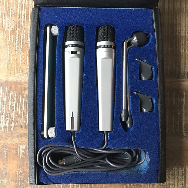 Stereo Pair Uher M534 Dynamic Tubular Directional Microphone | Reverb