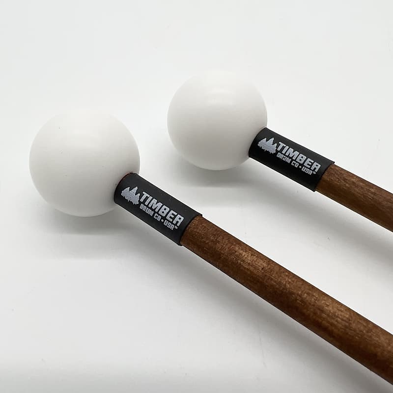 Timber Drum Co. Hard Poly Mallets (Pair) T2HP | Reverb