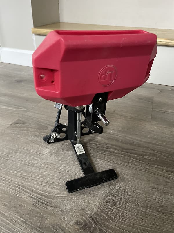 LP Large Red Jam Block With Bass Drum Pedal Mount | Reverb