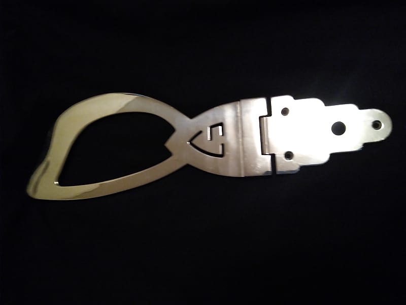 Guild G logo hinged guitar tailpiece c 1960’s 1970’s Chrome | Reverb