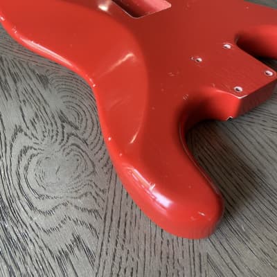 MJT VTS Stratocaster Body - NITRO Alder Fiesta Red Strat | Reverb