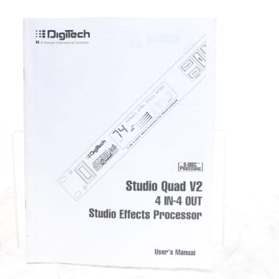 Digitech Studio Quad V2 User's Manual | Reverb