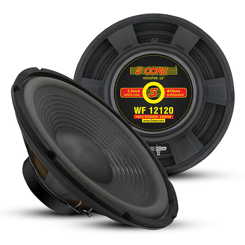 5 Core 12 Inch Subwoofer Speaker 1200W Peak 4 Ohm DJ | Reverb