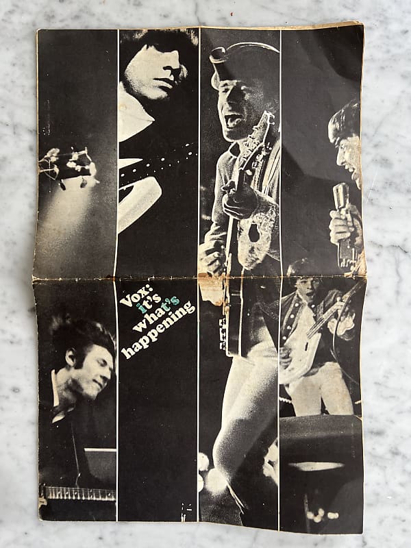 1967 Vox “It’s what’s happening“ Huge Poster Brochure Catalog | Reverb