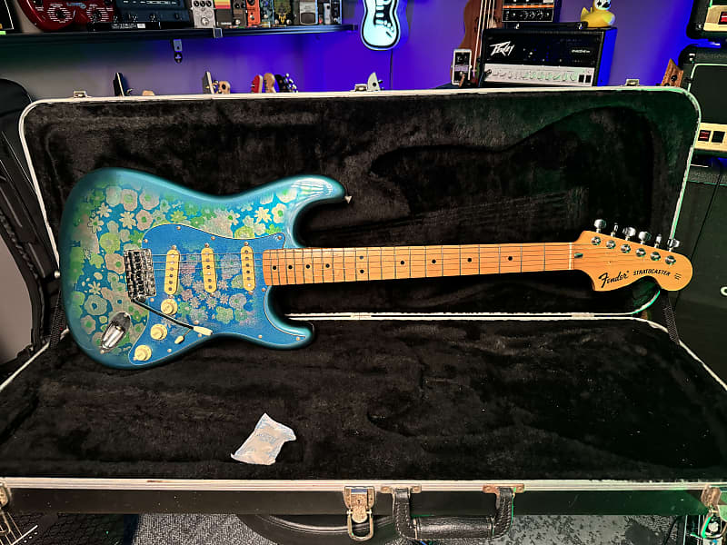 Fender 1986 MiJ Blue Flower Strat | Reverb