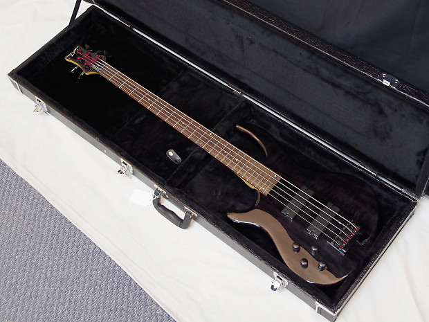 DEAN Edge 5 LEFTY 5-string BASS guitar NEW Trans Black - | Reverb