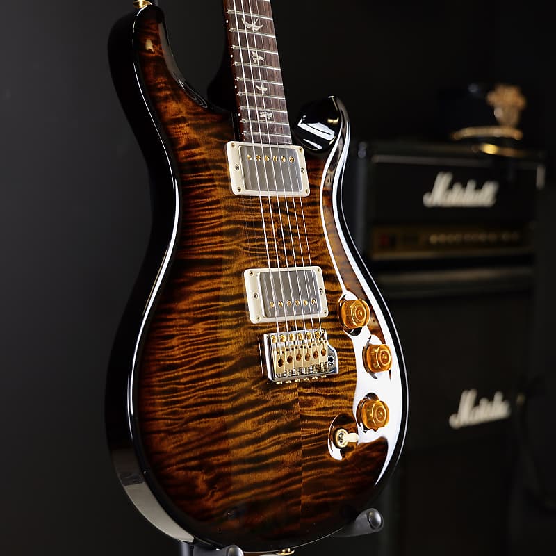 PRS DGT Black Gold Wrap Around Burst Birds 10 Top | Reverb