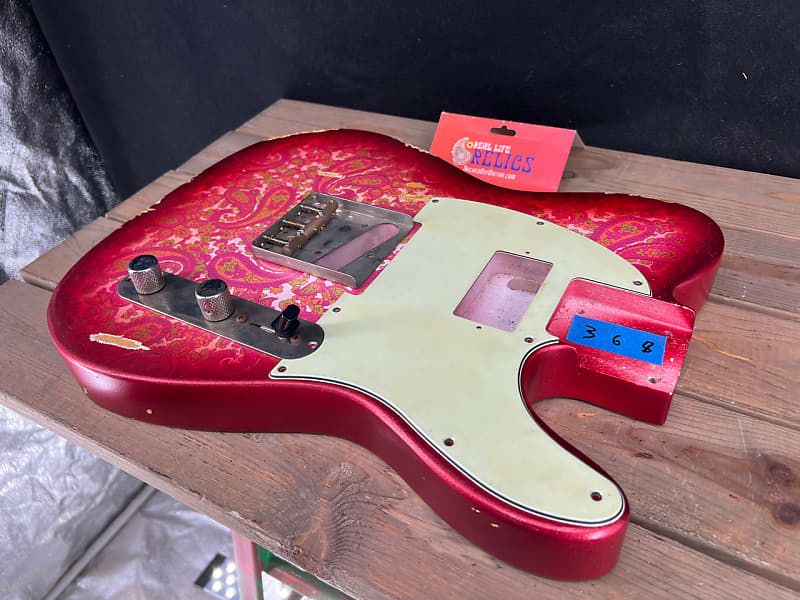 Real Life Relics Custom Class Tele® Body Pink Paisley Red | Reverb