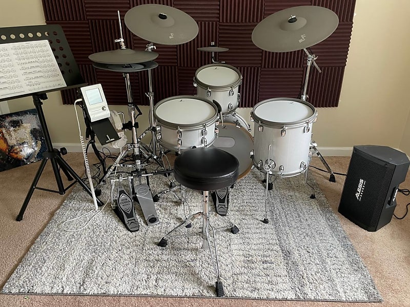 Efnote 5 electronic drum kit + double pedal, HH hardware, amp | Reverb