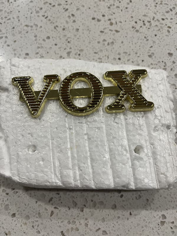 Vox amp Gold Emblem - Gold color | Reverb