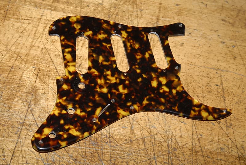 Asher Brown Italian Tortoise Shell Strat Pickguard | Reverb