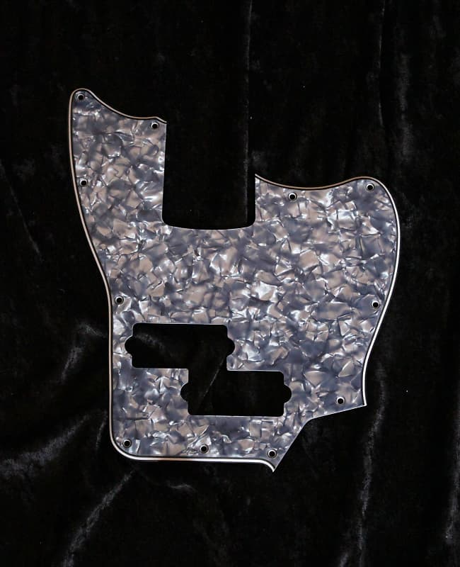 Squier VM Jaguar Bass Pickguard Short Scale 4 Ply Grey Pearl | Reverb