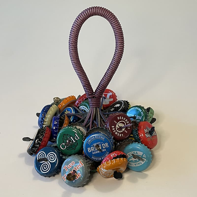 Upcycled Percussion - Bottle Cap Hand Rattle / Shaker - | Reverb