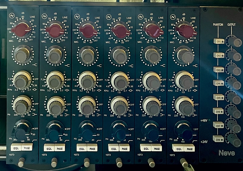 Neve AMS 1073 X4 Hand Wired New In Box + 8 Channel Rack | Reverb
