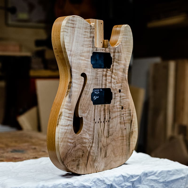 Figured Spalted Maple Tele Body / Maple and Hickory Tele body | Reverb