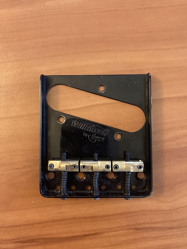 Wilkinson Telecaster Bridge and Locking Tuners (Black) | Reverb