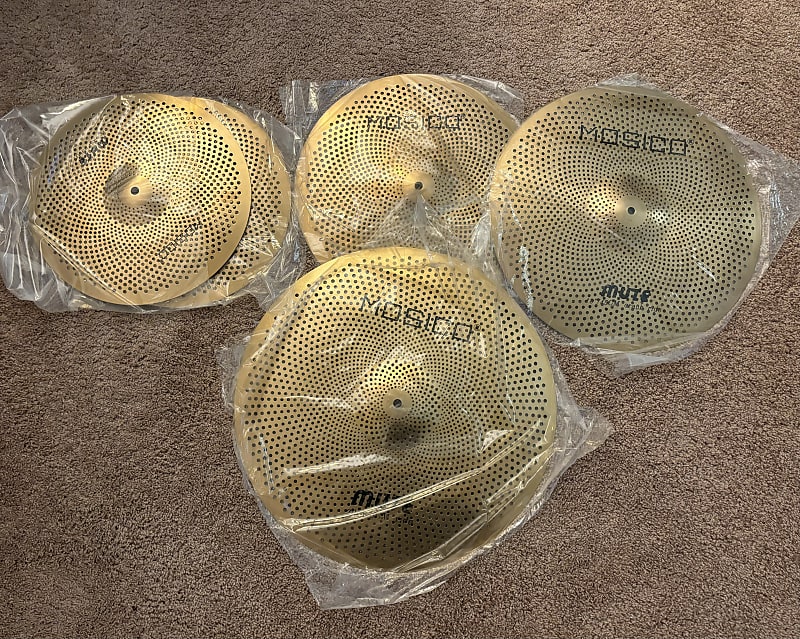 Golden Mute Cymbal Pack 14"Hi-hat+16"Crash+18'Crash+20"Ride | Reverb