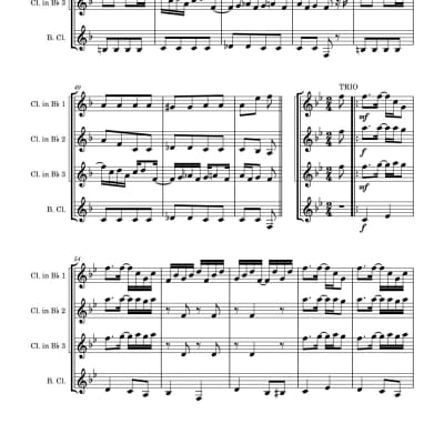 Clarinet Quartet Sheet Music: Score and Parts - Maple Leaf | Reverb