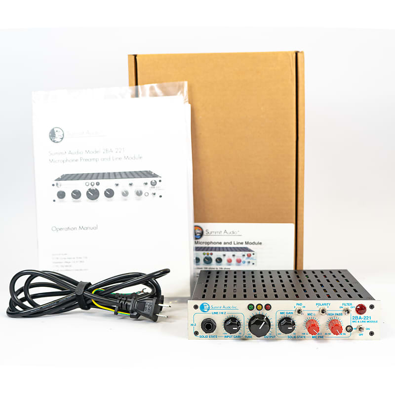 Summit Audio 2BA-221 Tube Mic and Line Preamp Module with Box | Reverb