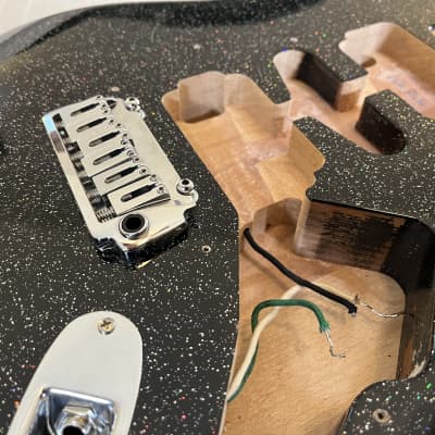 Warmoth Strat Body Holo flake with Gotoh 510 Tremolo bridge | Reverb