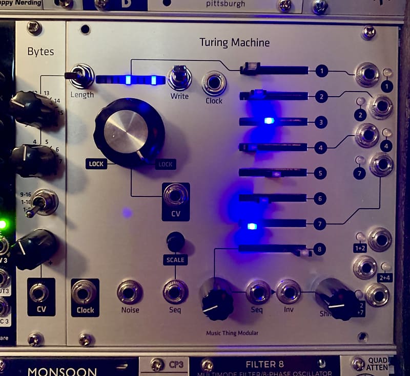 Music Thing Modular Turing Machine MK1 Silver with blue leds | Reverb