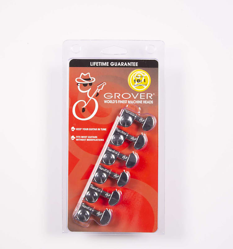 Genuine Grover Rotomatic Chrome Mid Size 18:1 6 Inline | Reverb UK