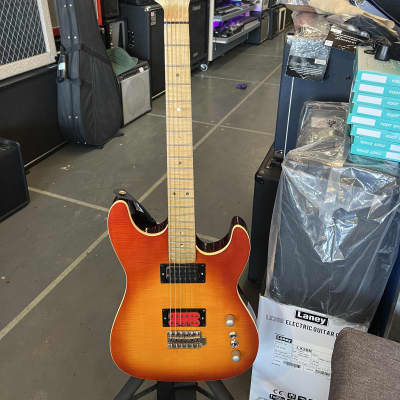 Guitar Wars Strat 2020 - Tiger orange burst | Reverb