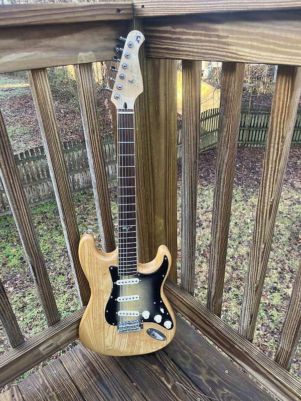 MIK Raven West Guitars Solid Ash Strat Style Guitar w/ | Reverb