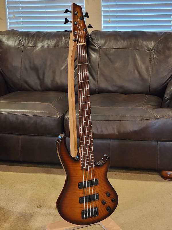 Godin BG5 - 5-String - 2002 Model, Flame Maple Burst Body, | Reverb