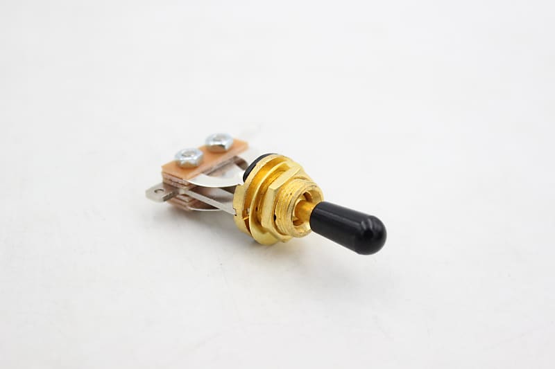 3-way Guitar Toggle Switch for LP - Gold w/ Black Tip | Reverb