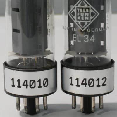 1MP EL34 6CA7 Telefunken Power Tubes "O" Getter Made in | Reverb