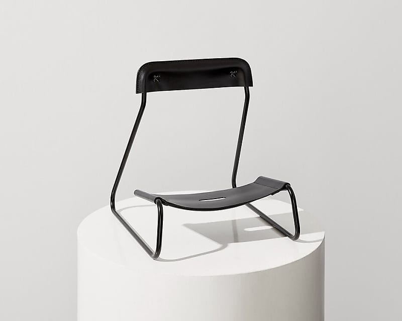 MINIM Sling Guitar Stand Black Leather/Black Frame | Reverb