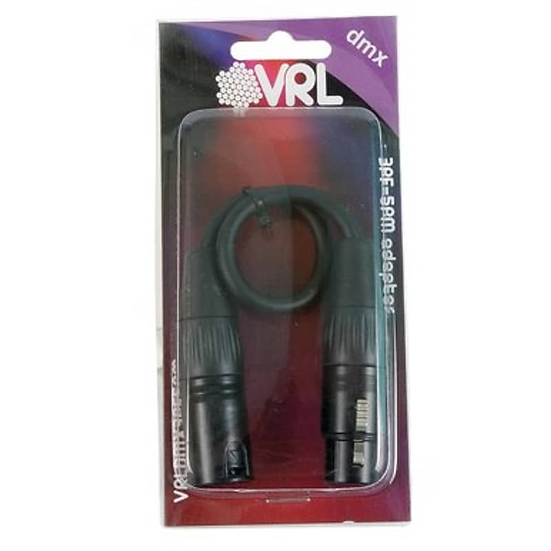 VRL VRLDMX3PF5PM 3-Pin Female to 5-Pin Male DMX Adapter 2010s | Reverb