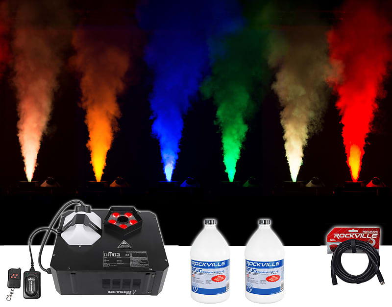 Chauvet DJ GEYSER P5 Fog Machine Fogger w/Effects+Remote+2) | Reverb