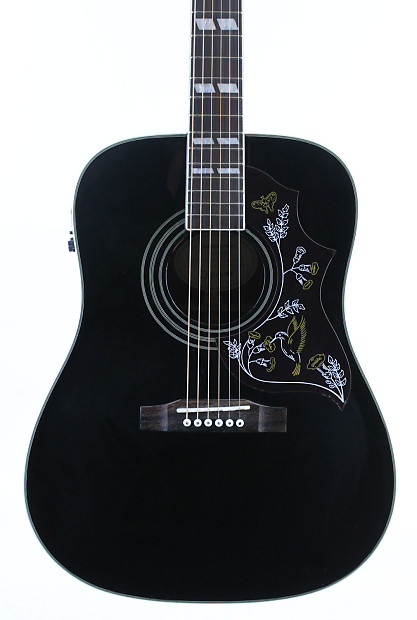 Epiphone Hummingbird Pro Electric Acoustic Guitar Ebony | Reverb