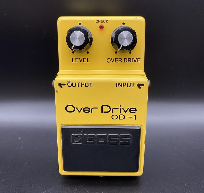 Boss OD-1 Over Drive (Black Label) 1977 - 1985 - Yellow | Reverb