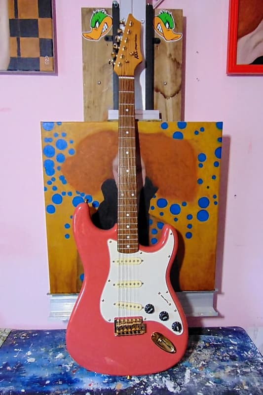 AXL Player Deluxe Stratocaster Fiesta Red | Reverb UK