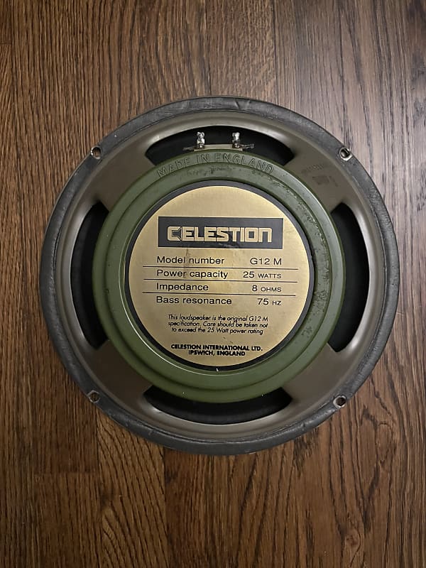 Celestion Greenback G12M UK 8 Ohms 90s | Reverb