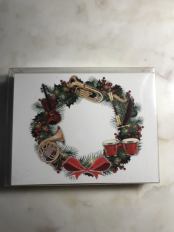 Instrument Wreath Holiday Cards | Reverb