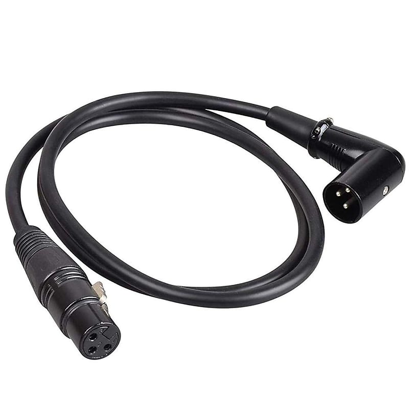 Right Angle Xlr Cable, Dmx Cable 3Ft, 90-Degree Xlr Male To | Reverb