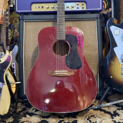 Guild D25 Dreadnought Acoustic 1980 - Cherry | Reverb